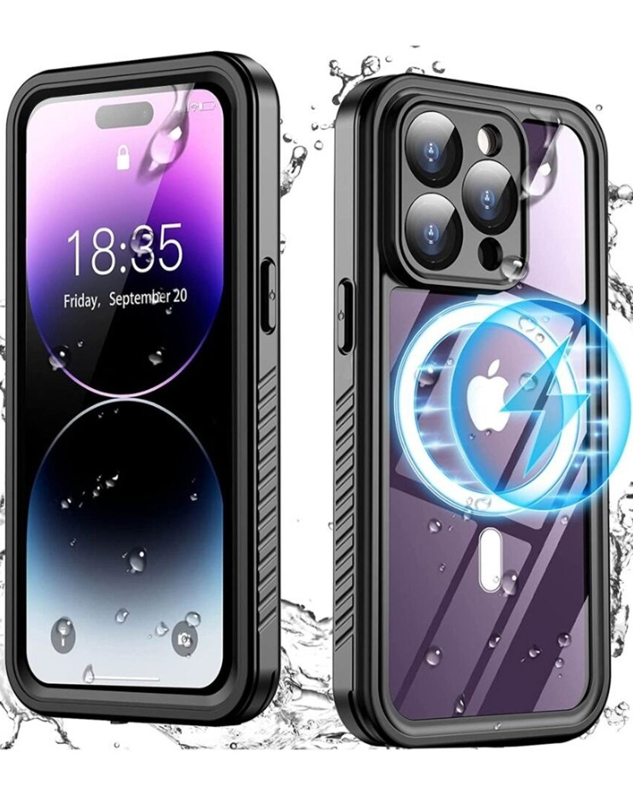 iPhone 12 / 12 Pro REDPEPPER Msafe FS Series Transparent Waterproof ...
