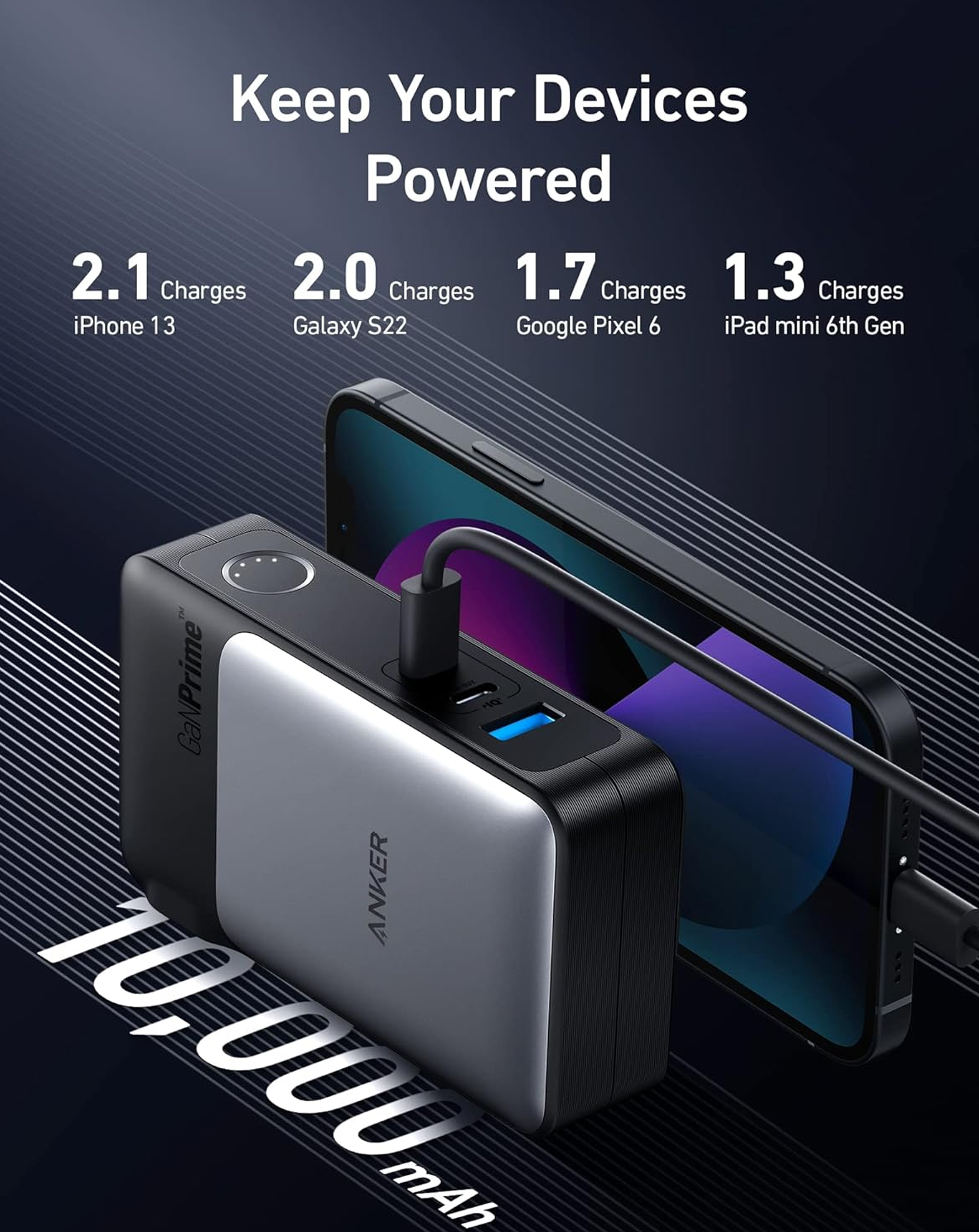 Anker 733 GaNPrime Power Bank (10000 mAh / 65W) (BLACK) (Only Ground ...