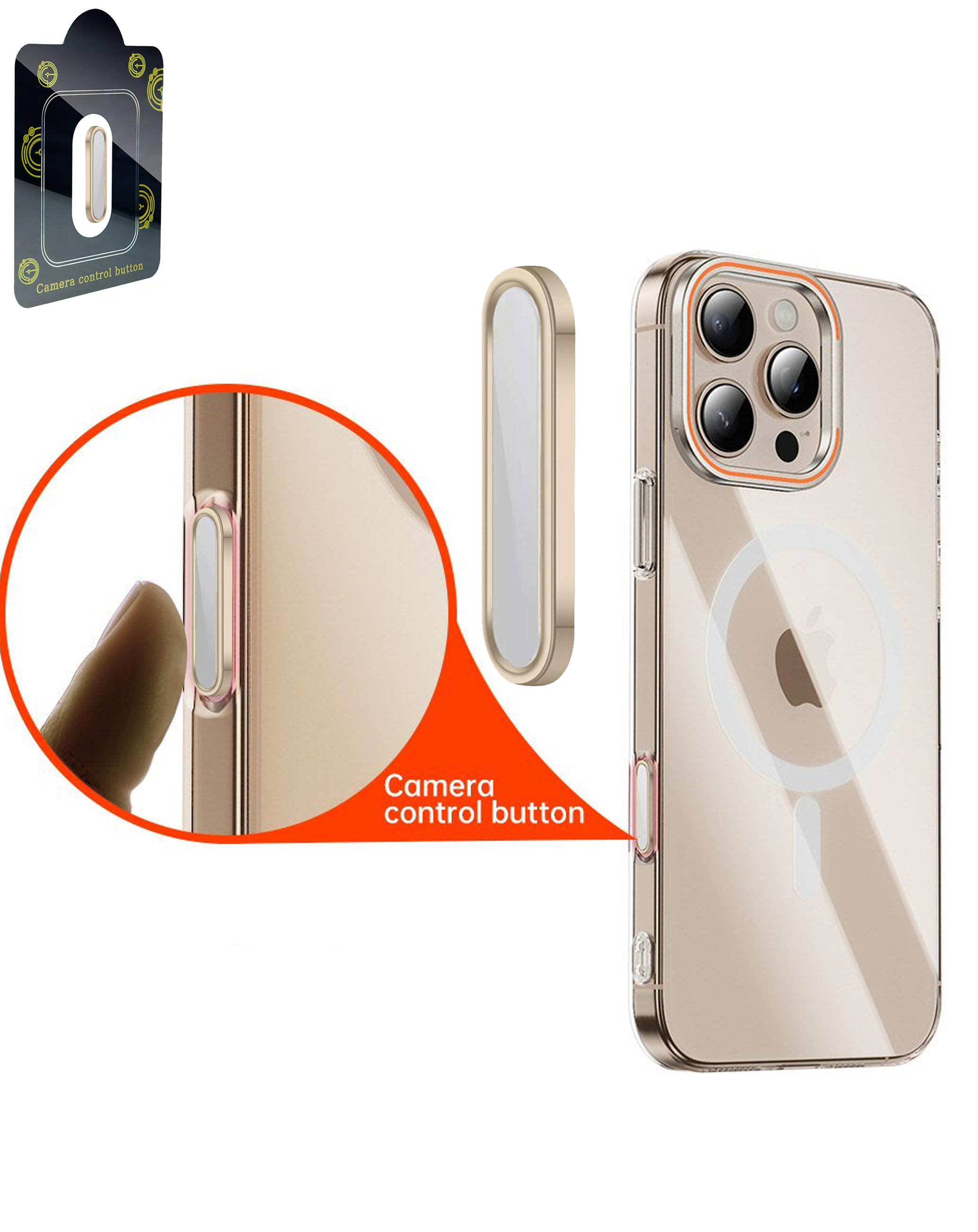 Camera Control Capture Buttons - GRAY for iPhone 16 Series (Only Ground ...