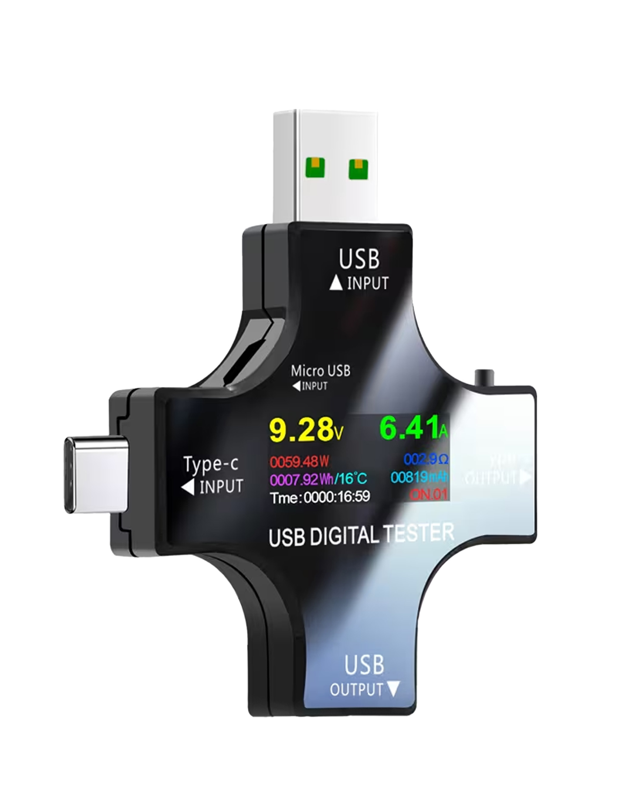 USB Cable Tester - Voltmeter with USB-C Fast Charge Chip Detection ...
