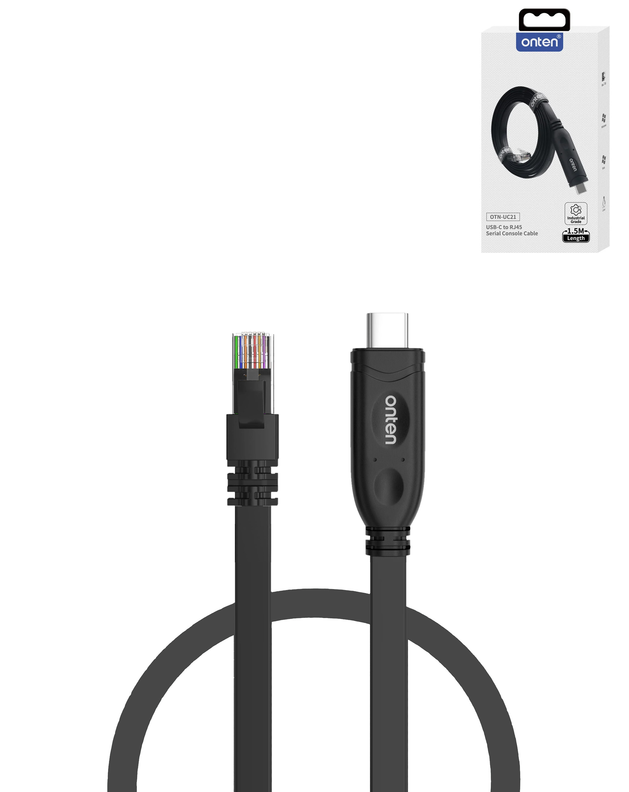 Onten USB-C to RJ45 Serial Console Cable for Macbooks, Laptops ...