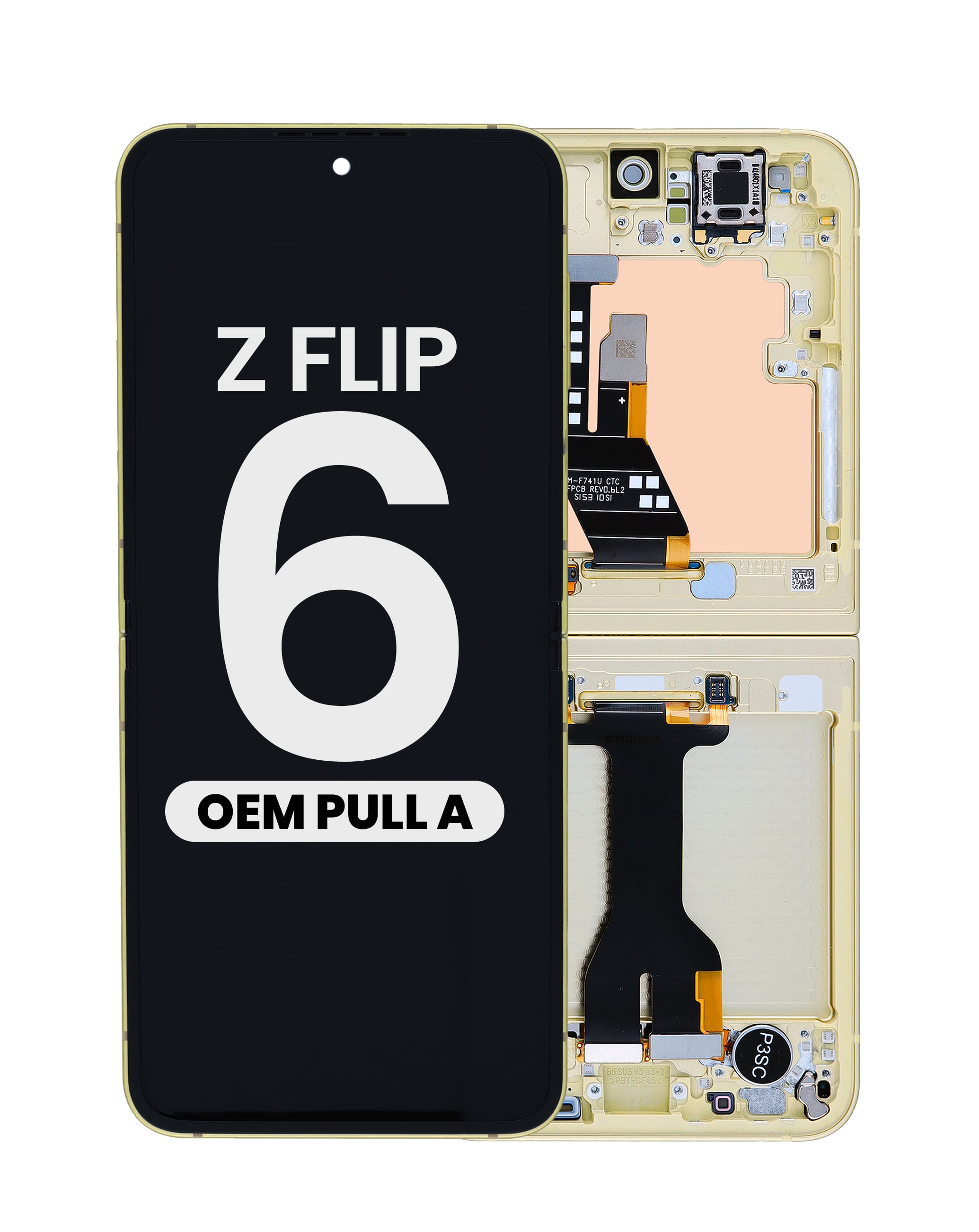 OLED Assembly with Frame for Galaxy Z Flip 6 F741 (YELLOW) (OEM Pull A ...