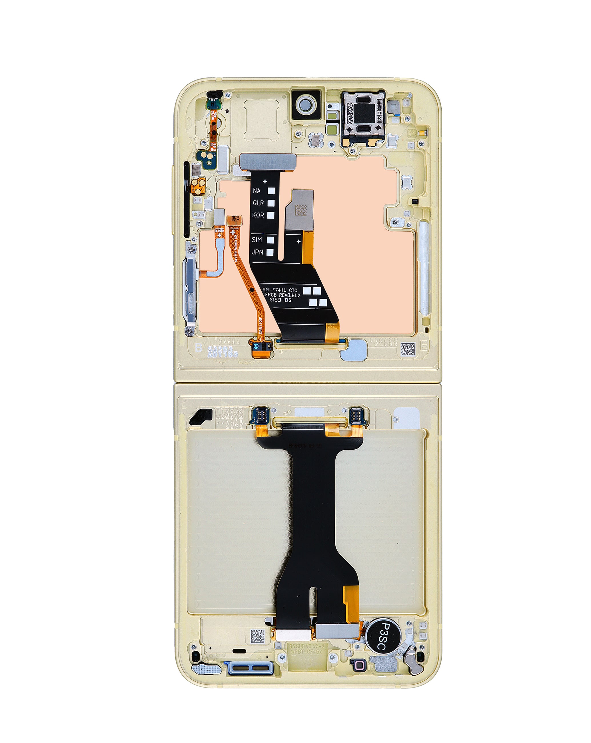 OLED Assembly with Frame for Galaxy Z Flip 6 F741 (YELLOW) (OEM Pull A ...