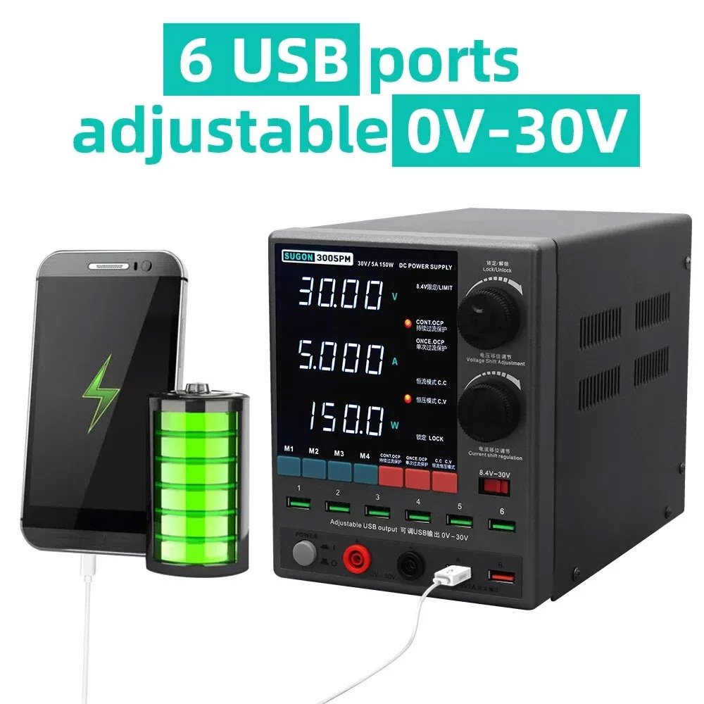 SUGON 3005PM 30V / 5A 4-Digits Display LED High Precision Adjustable ...