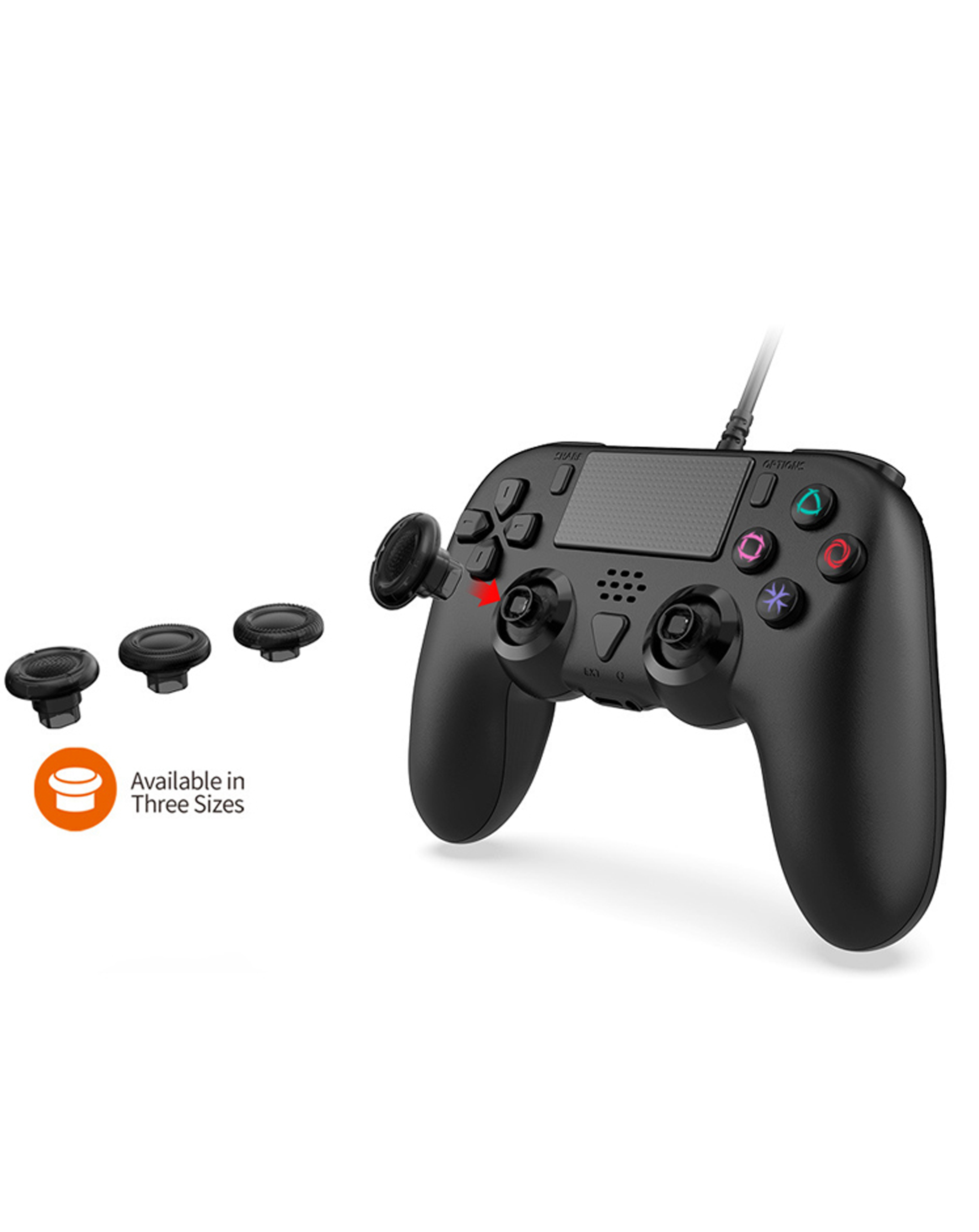 Dobe Wired Controller with Vibrator and Extra Buttons for PlayStation 5 ...