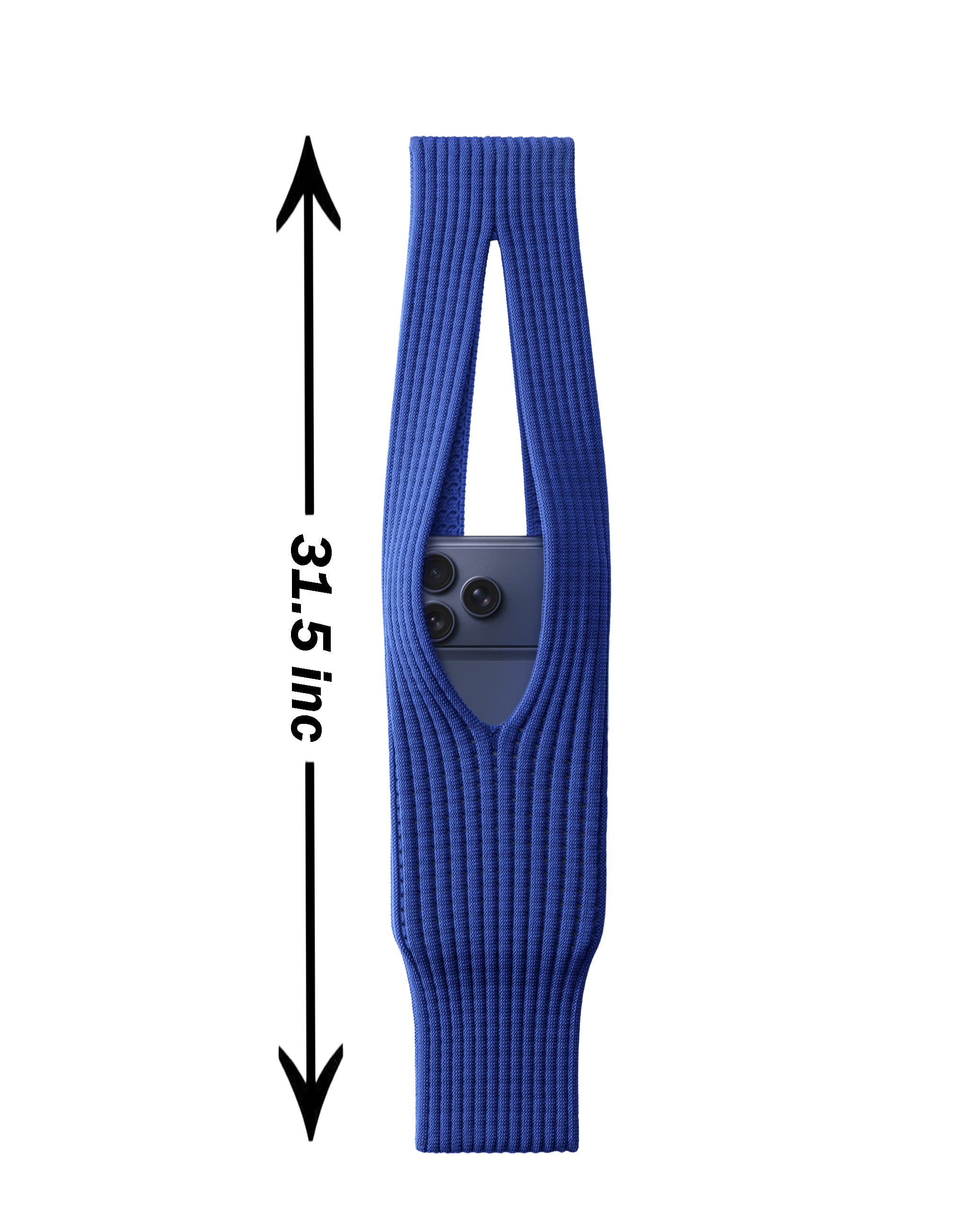 Long Soft Stretch Knit Phone Sleeve - BLUE (Only Ground Shipping)