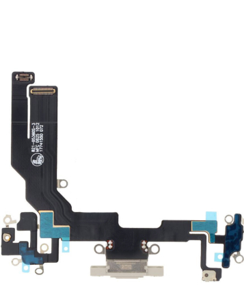 Charging Port Flex Cable for iPhone 16e / 17e (Aftermarket) (WHITE)